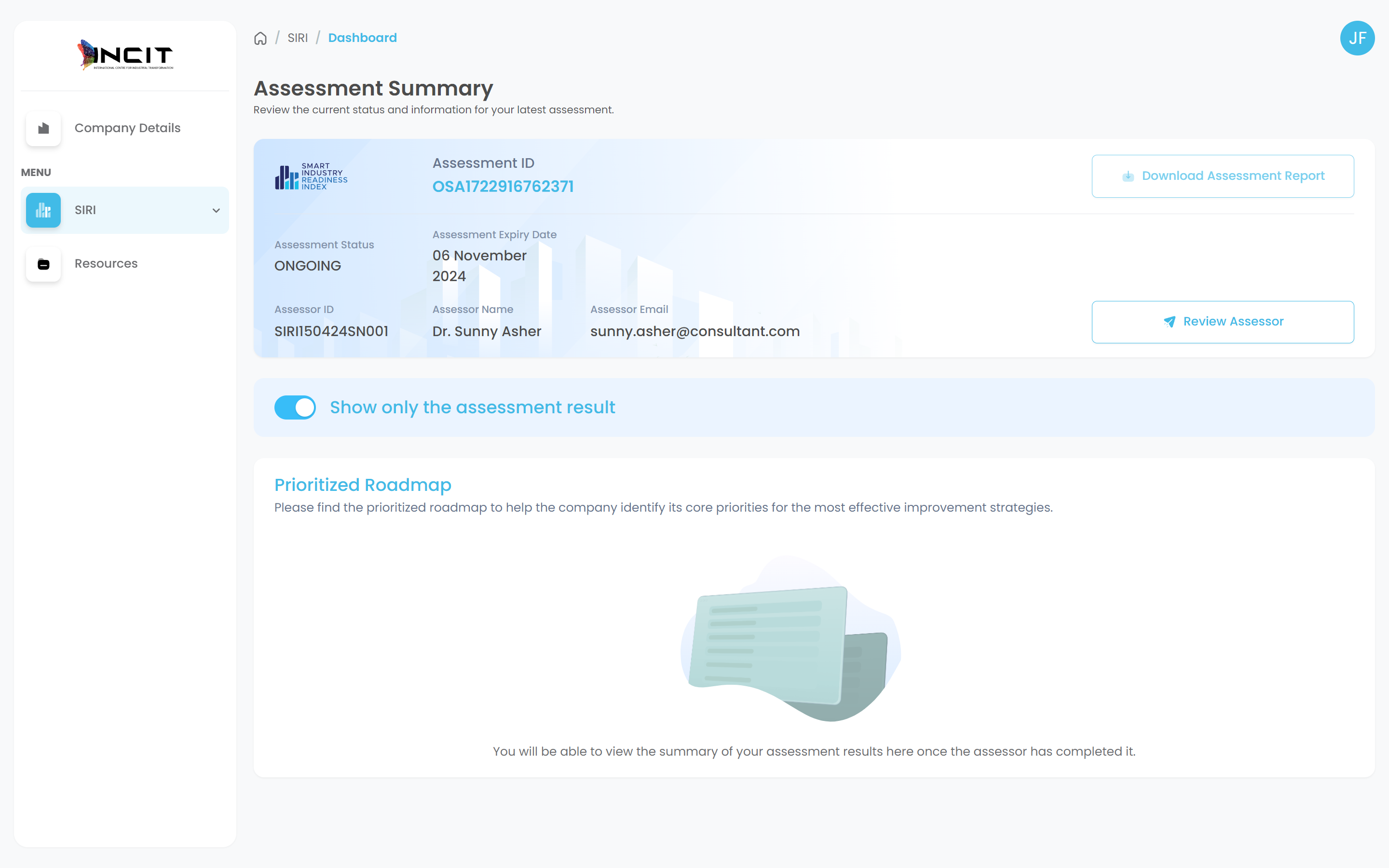 View the Latest SIRI Assessment